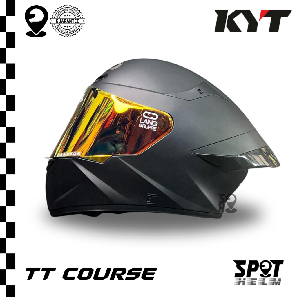 Jual HELM KYT TT COURSE MATT BLACK DOFF - FULL FACE - KYT TTC | Shopee Indonesia