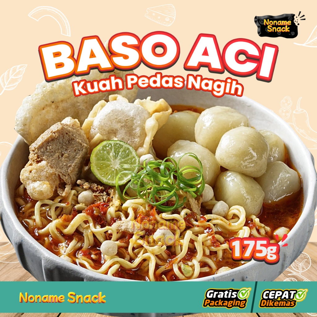 Jual Baso Aci Kuah Pedas Cikemam Bakso Aci Boci Instan Halal | Shopee ...