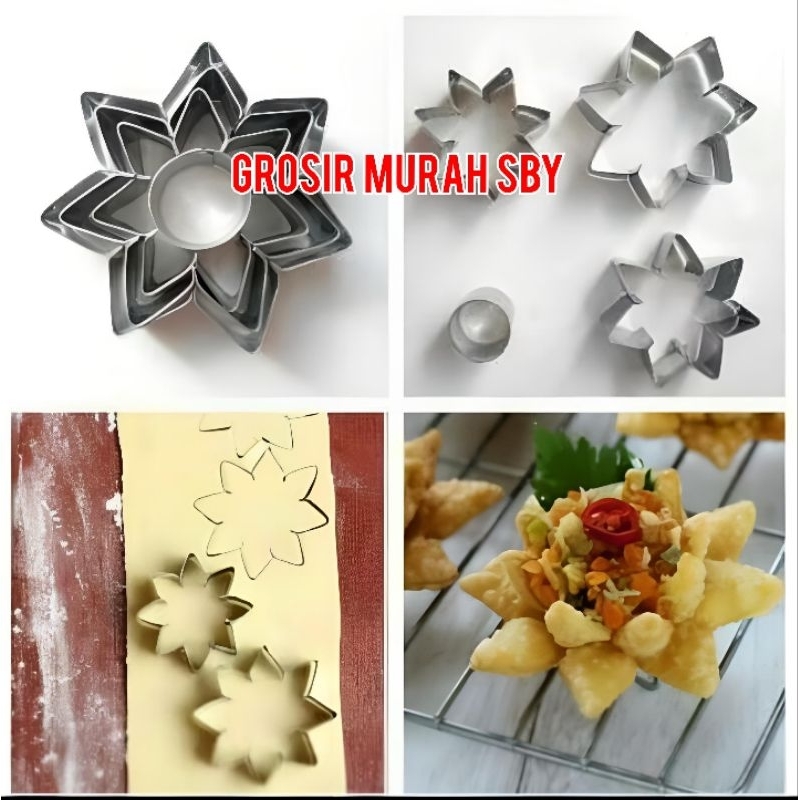 Jual Cetakan pastel teratai / cookies cutter bunga / pencetak kulit ...