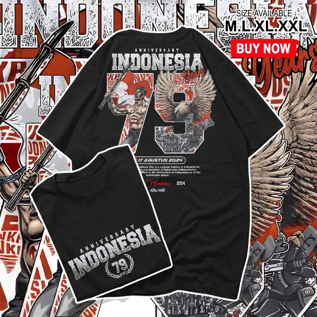 Jual Kaos Kemerdekaan 17 Agustus 2024 Merah Putih Special HUT RI ...
