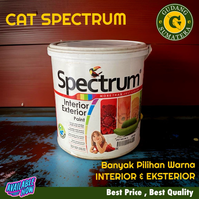 Jual CAT TEMBOK INTERIOR EKSTERIOR SPECTRUM 5 kg / WARNA TINTING ...