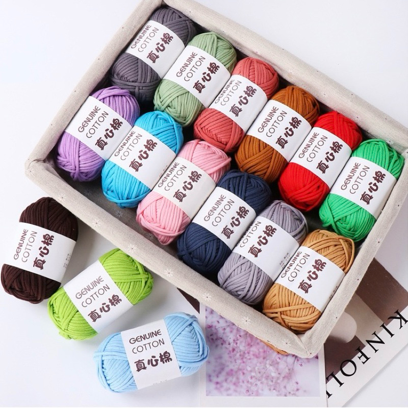 Jual (26WARNA) BENANG RAJUT T SHIRT YARN GENUINE COTTON TYARN BENANG ...