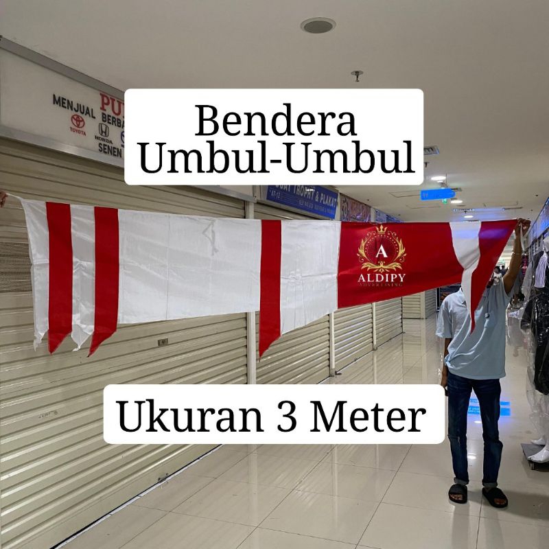 Jual Bendera Umbul Umbul Merah Putih Motif Umpak Umpak Merah Putih ...