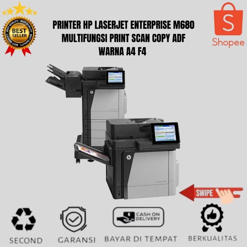Jual PRINTER LASERJET M680 WARNA A4 F4 PRINTER MESIN POTO COPY | Shopee ...