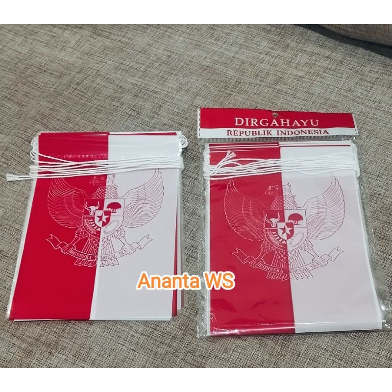 Jual 5 Meter Tali + 20 Bendera Garuda Merah Putih Premium HUT RI ...