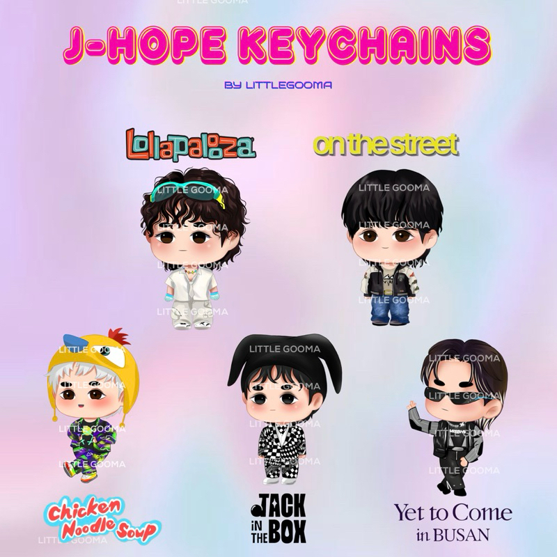 Jual Keychain BTS J-Hope Collection by Little Gooma - Gantungan Kunci ...