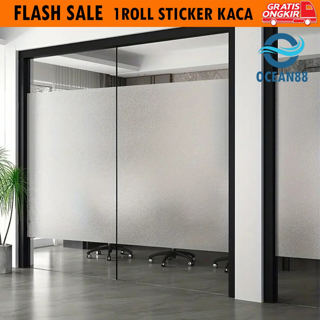 Jual STIKER KACA SANDBLAST 45CM X 4M MOTIF KACA ES POLOS BURAM GLASS ...