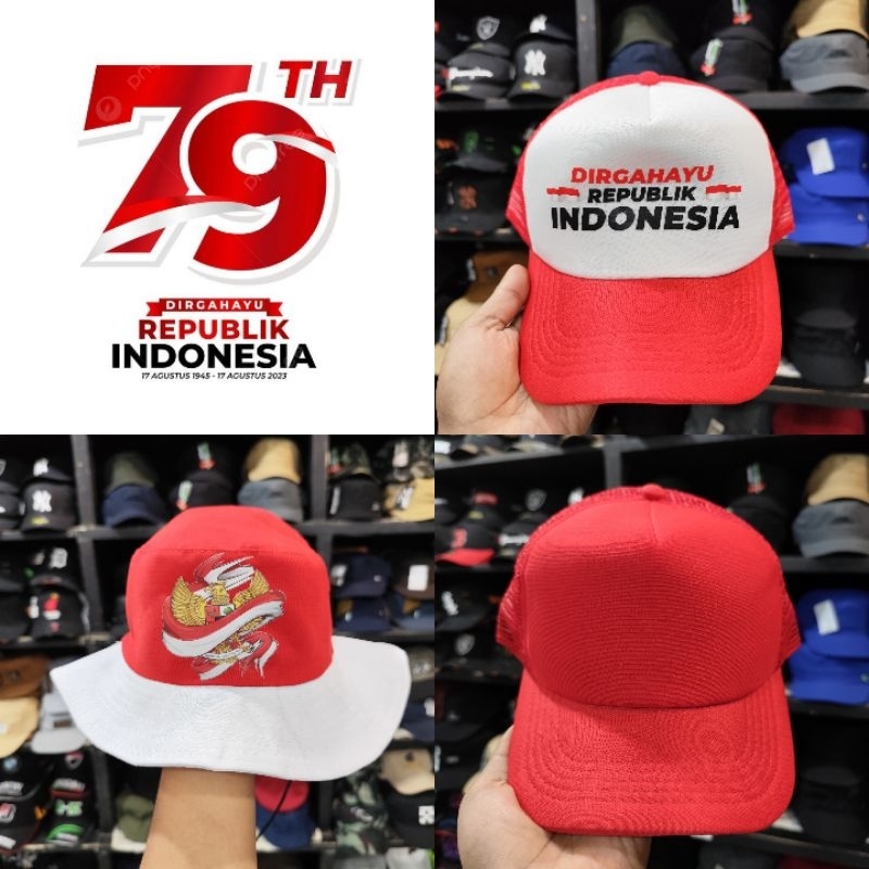 Jual TOPI MERAH PUTIH INDONESIA / TOPI KEMERDEKAAN INDONESIA ...