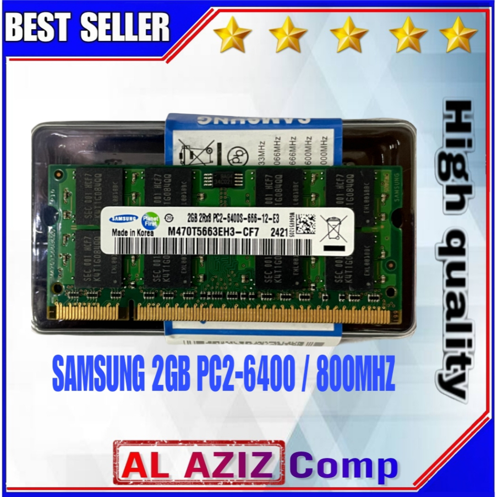 Jual RAM LAPTOP SAMSUNG 2GB DDR2 PC2-6400s / 800MHz SODIMM 1,8v ...