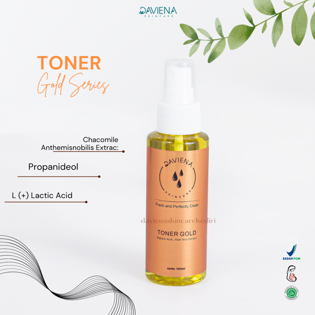 Jual (OFFICIAL DAVIENA) TONER GOLD SERIES DAVIENA SKINCARE ORIGINAL ...