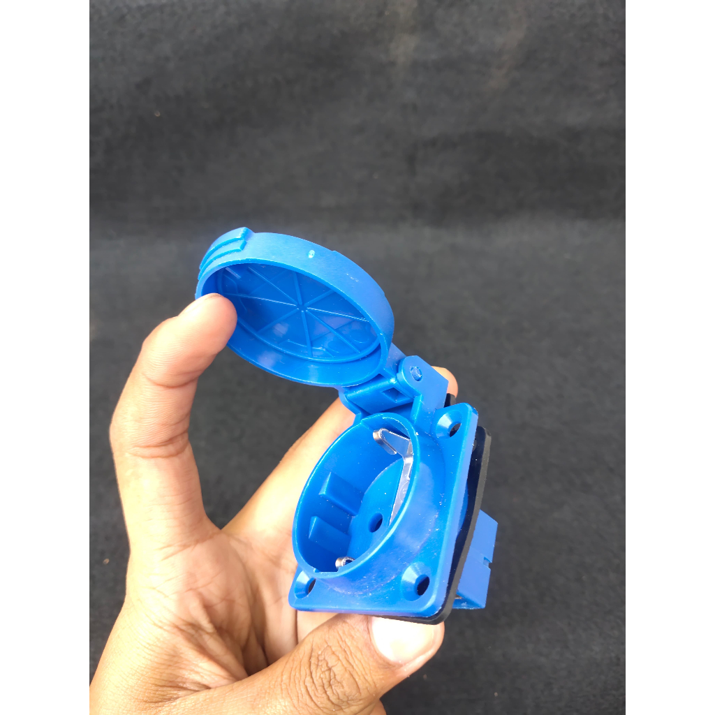 Jual SOKET 2 PIN 16 A KECIL Surface Mounting Wall Socket 2pin 16 Amper ...