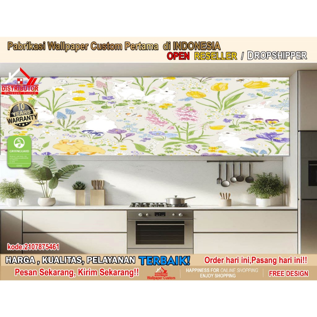 Jual Wallpaper Custom 3D Tema 3D Mural | Wallpaper Dapur | Wallpaper ...