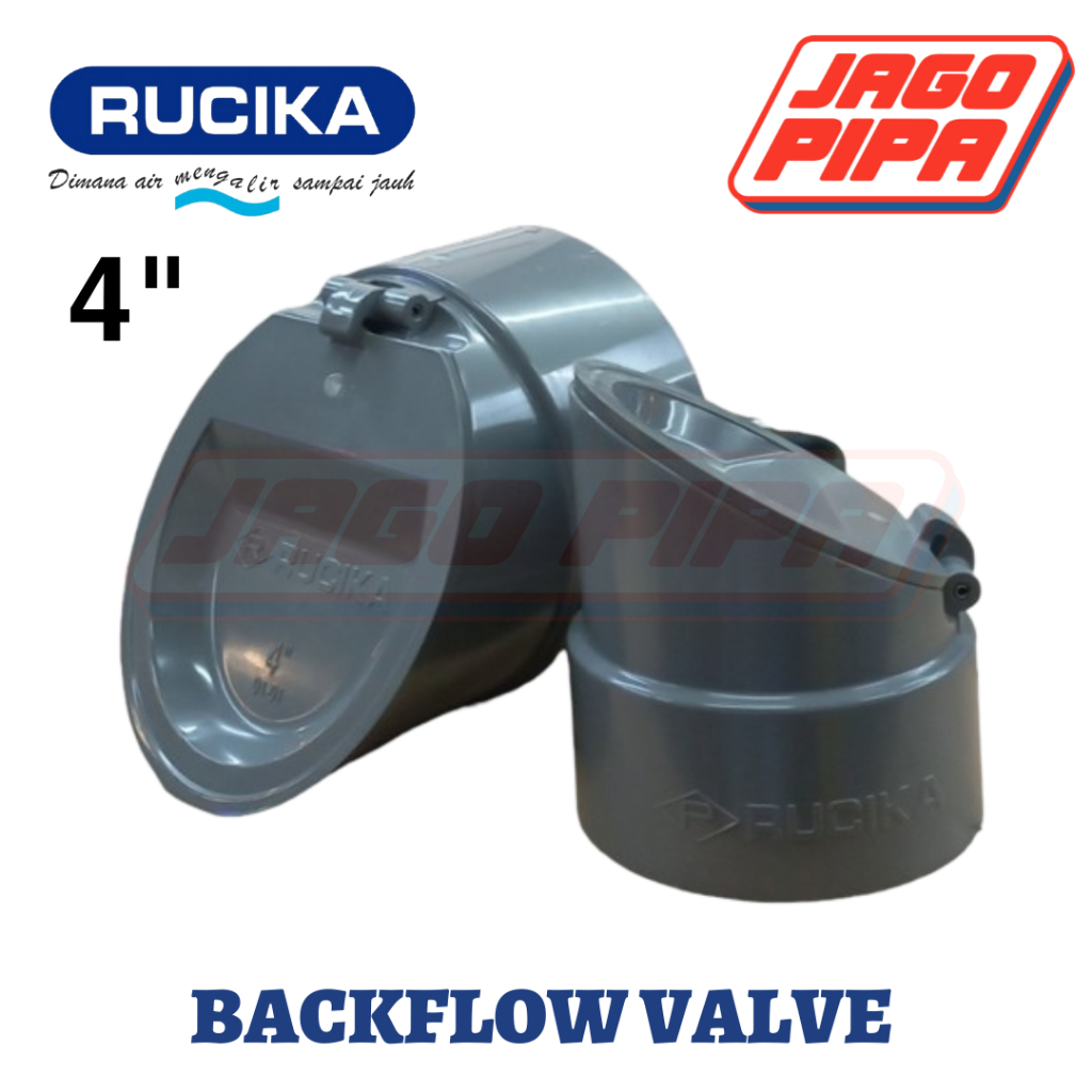 Jual Rucika Backflow 4 Inch / Back Flow Valve PVC / Penutup Saluran Air ...