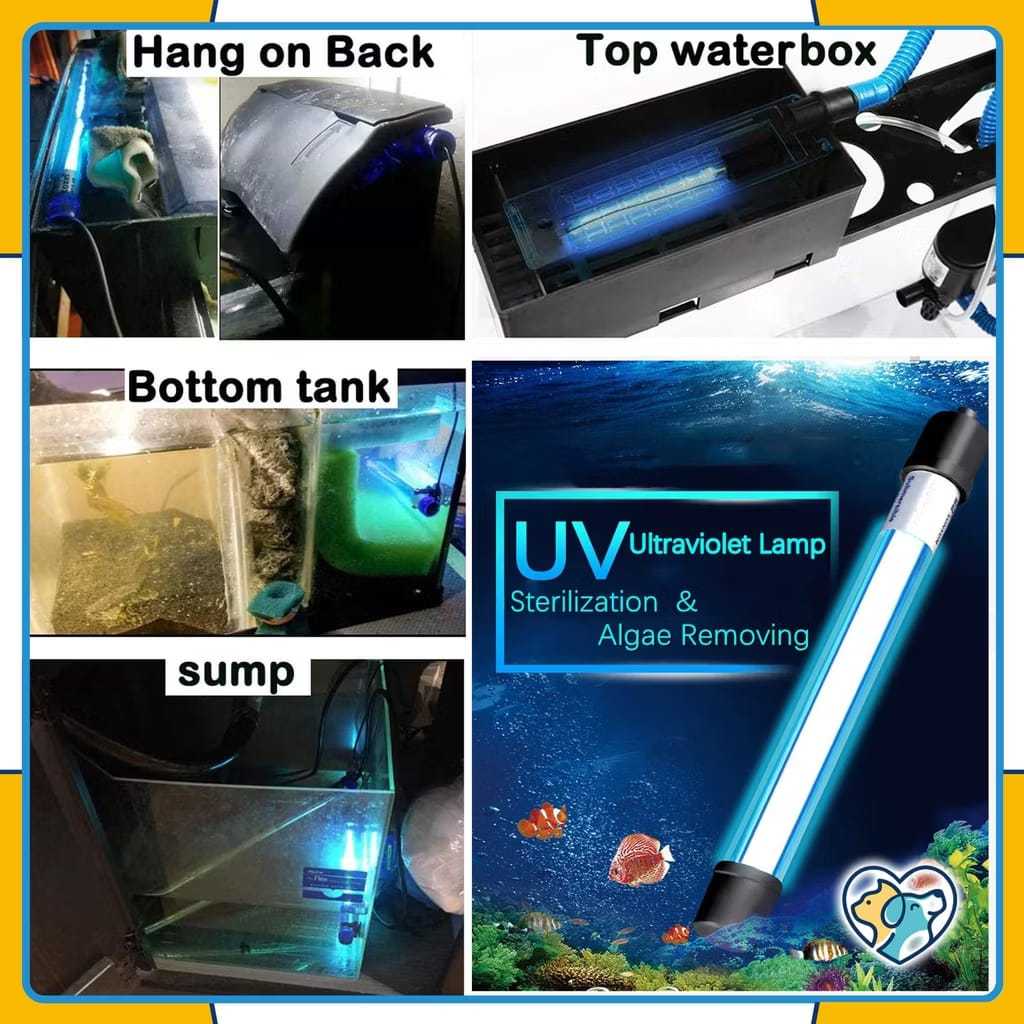 Jual Lampu UV Aquarium Kolam Ultraviolet Sterilizer Lampu UV 5 7 9 11 Watt Pembasmi Lumut Murah ...