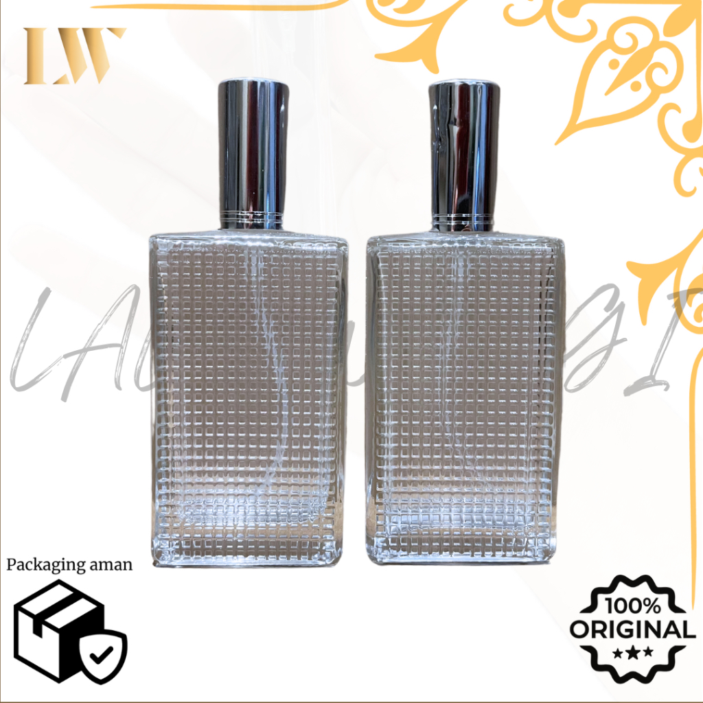 Jual (PERLUSIN) Botol Kotak Bintik 100ml / Botol Parfume Kotak Bintik ...