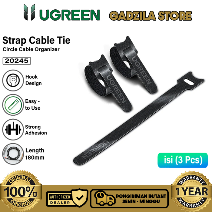 Jual UGREEN Velcro Tape Roll Organizer Management Strap Cable Tie ...