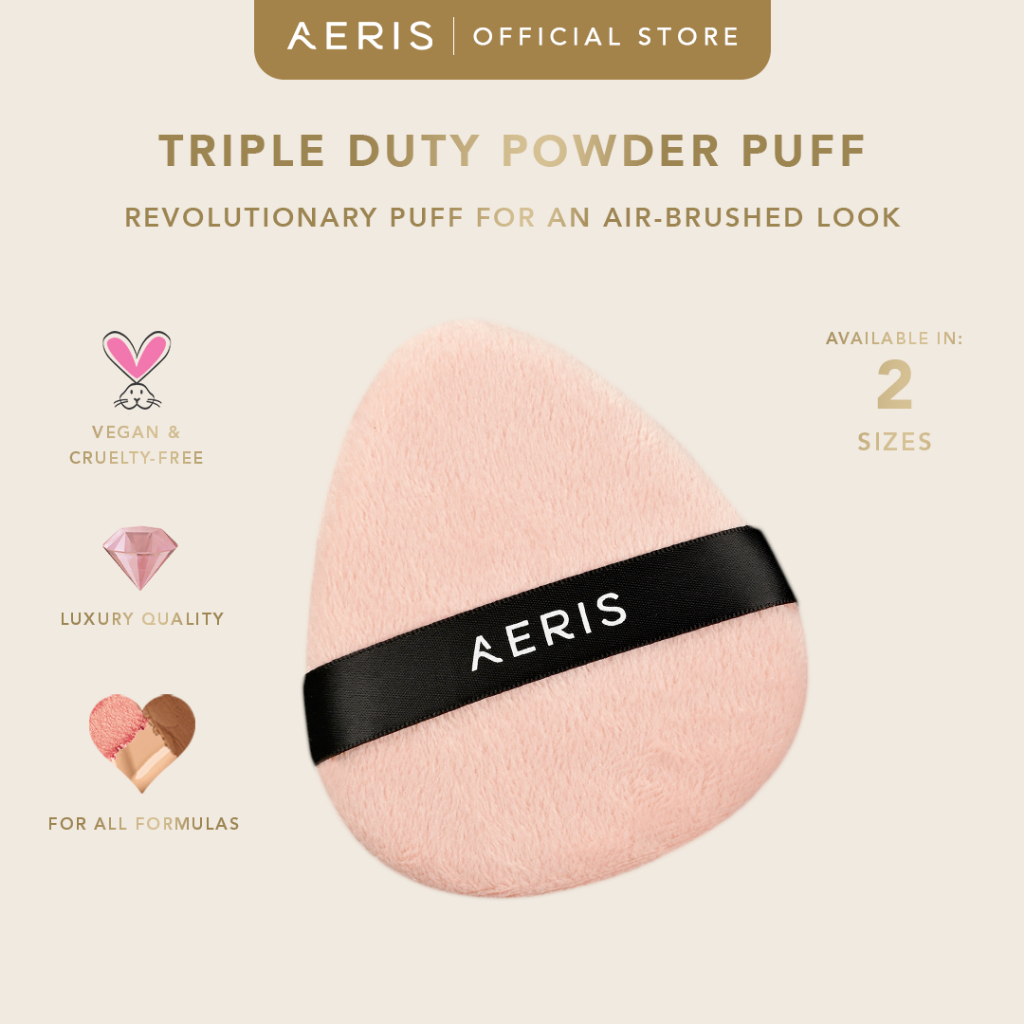 Jual Aeris Beauté Triple Duty Powder Puff | Spons Make Up Multifungsi ...