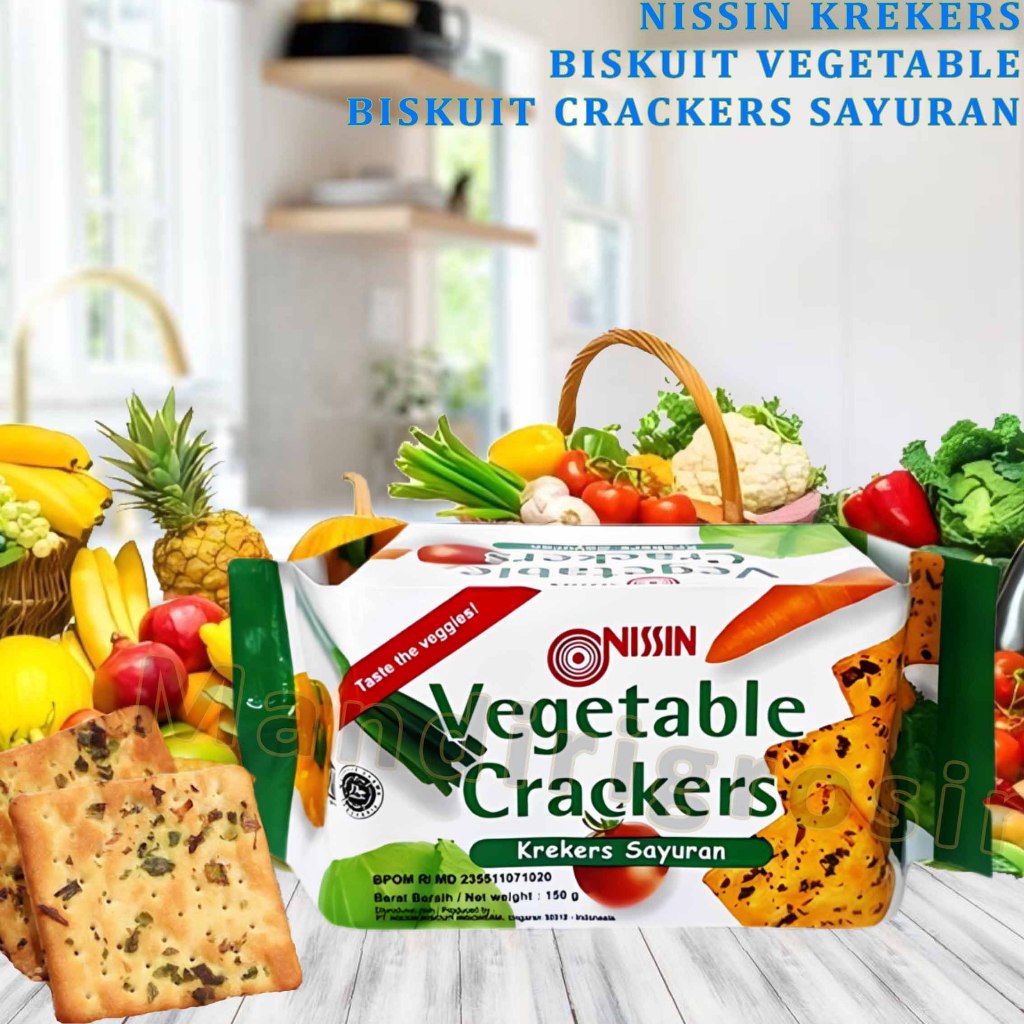 Jual Biskuit Crackers Sayuran * Nissin Krekers * Biskuit Rasa Vegetable ...
