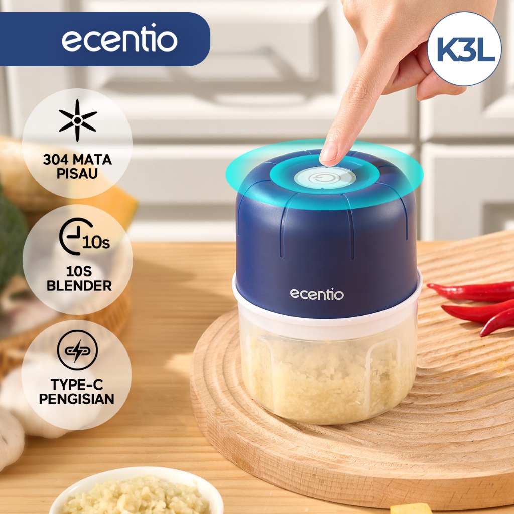 Jual ecentio Mini Chopper Blender Portable 6 bilah pisau Bumbu kapsul ...