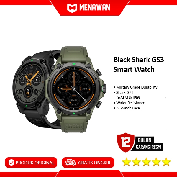 Jual Black Shark GS3 Smart Watch Military Grade Army Smartwatch IP69 ...