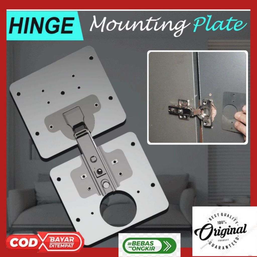 Jual Plate Engsel Pintu Repair Cabinet Furniture Drawer Door Silver ...