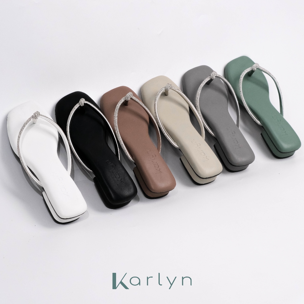 Jual Kalryn Bery Sandal Empuk Heels 3 cm Tali Permata | Shopee Indonesia
