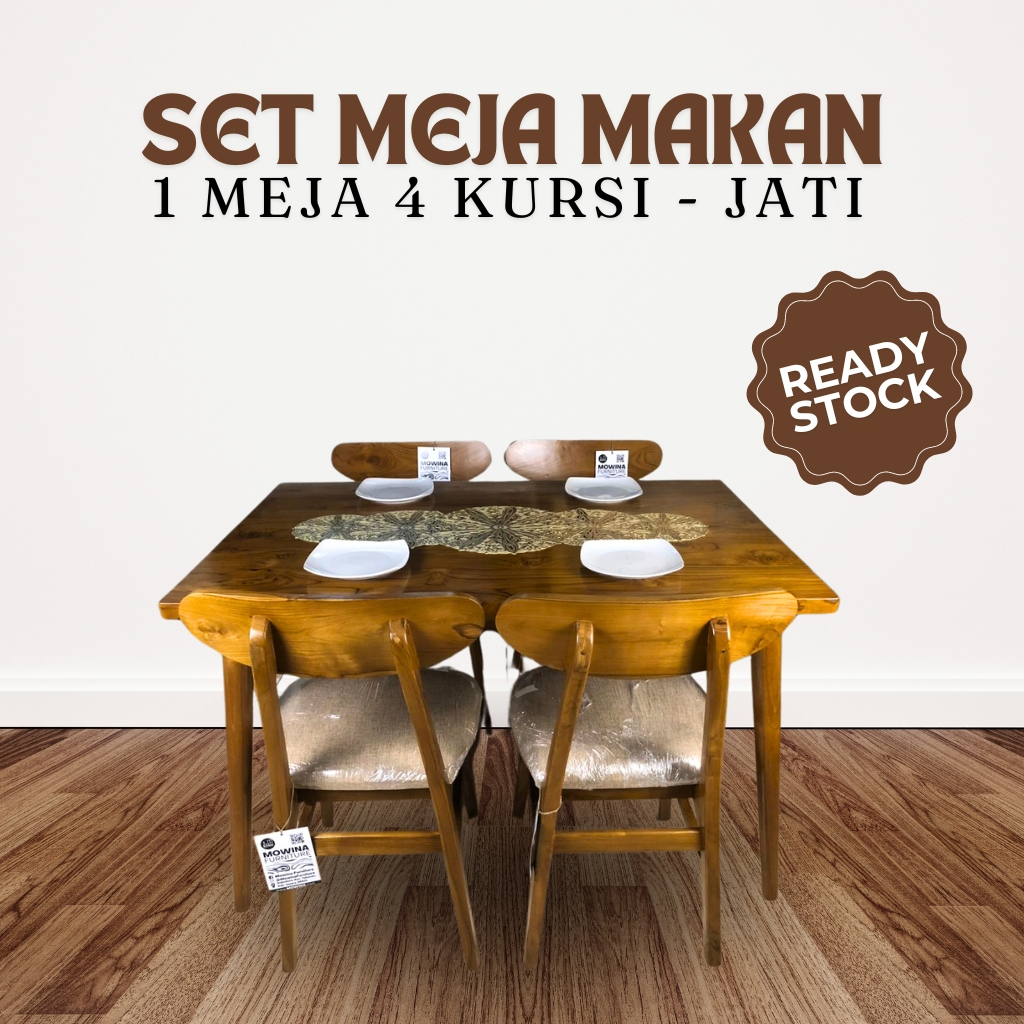 Jual Set Meja Makan Minimalis - 1 Meja 4 Kursi - Ready Stock - Desain ...