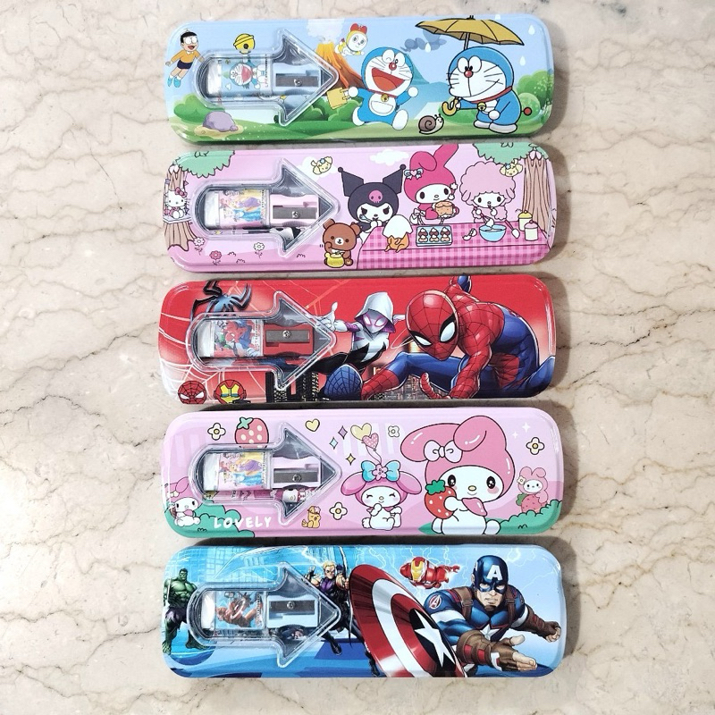 Jual KOTAK PENSIL || KARAKTER KALENG SET | Shopee Indonesia