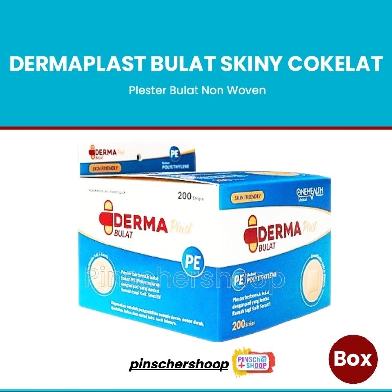 Jual Plesterin Bulat Cokelat Dermaplast Plester Isi 200 Pcs / Box ...