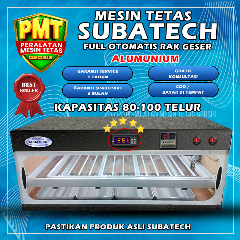 Jual Mesin Tetas Telur Full Otomatis Penetas SUBATECH MTFORG 80 100 ...