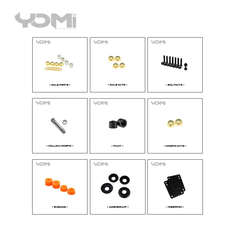 Jual YOMI Skateboard Spareparts | komponen skateboard | Shopee Indonesia