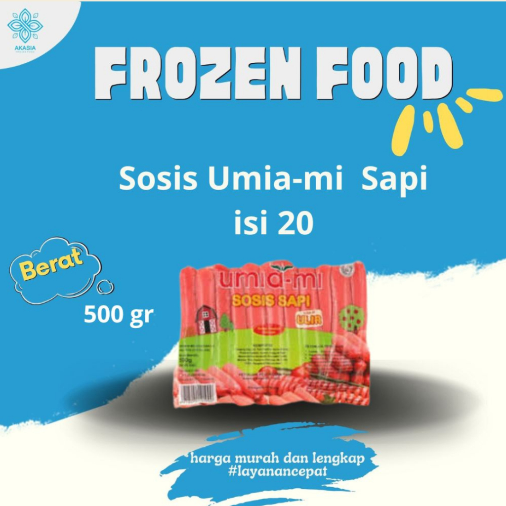 Jual SOSIS UMIAMI ULIR SAPI ISI 20 BERAT 500gr | Shopee Indonesia
