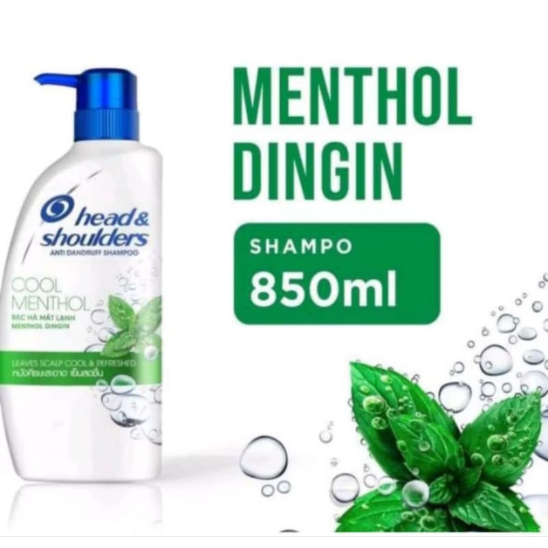 Jual HEAD & SHOULDERS Shampoo Anti Ketombe Cool Menthol 850ml | Shopee ...