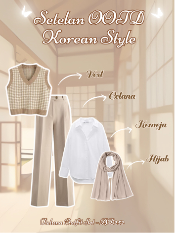 Jual One Set Wanita Korean Style Outfit Remaja Wanita Kekinian 3 In 1 ...