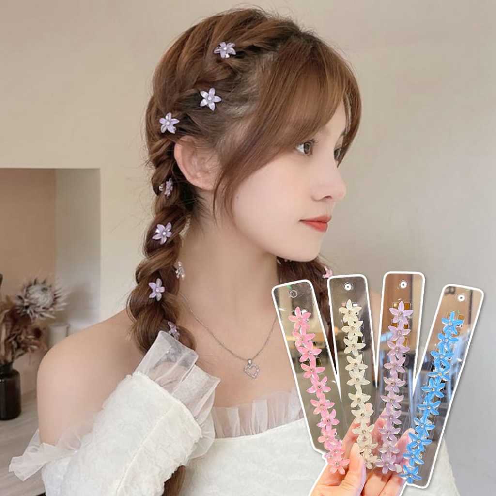 Jual V2 - Jepit Rambut Bunga Mini Isi 10pcs Jepitan Rambut Kecil Isi ...