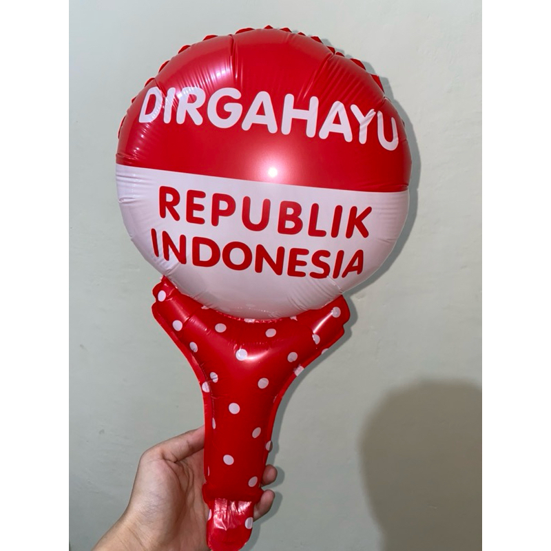 Jual BALON FOIL BANDO PENTUNGAN LOVE BULAT BENDERA MERAH PUTIH HUT RI ...