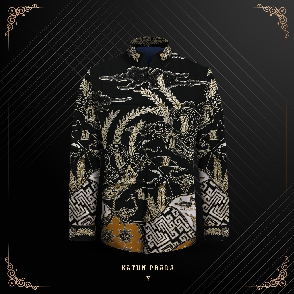 Jual kain batik katun tulis prada tinta emas KP307 | Shopee Indonesia