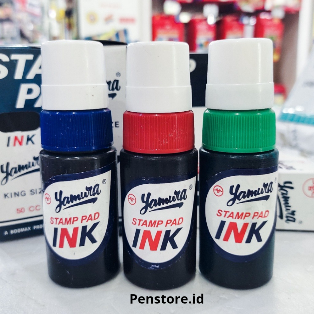 Jual (pcs) Tinta Stempel YAMURA Stamp Pad Ink 50cc King Size - Original ...