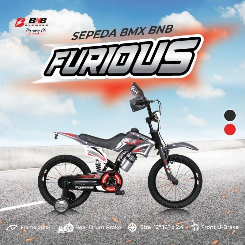 Jual Sepeda anak BMX Trail 12 inchi Sepeda BMX BNB FURIOUS 12" | Shopee ...