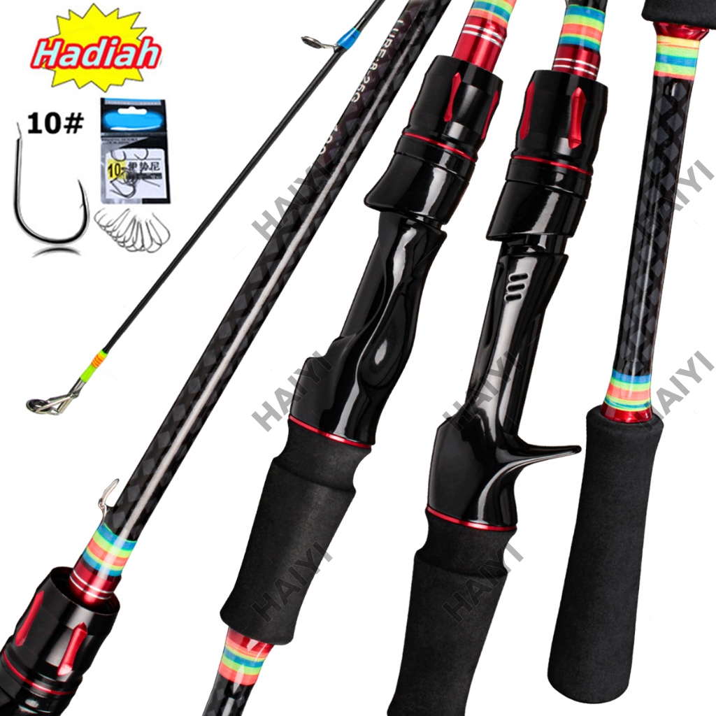 Jual HAIYI FISHING Carbon Fiber Holow 2 Bagian Pegangan EVA, Joran Pancing Ultra Ringan Karbon 1 ...