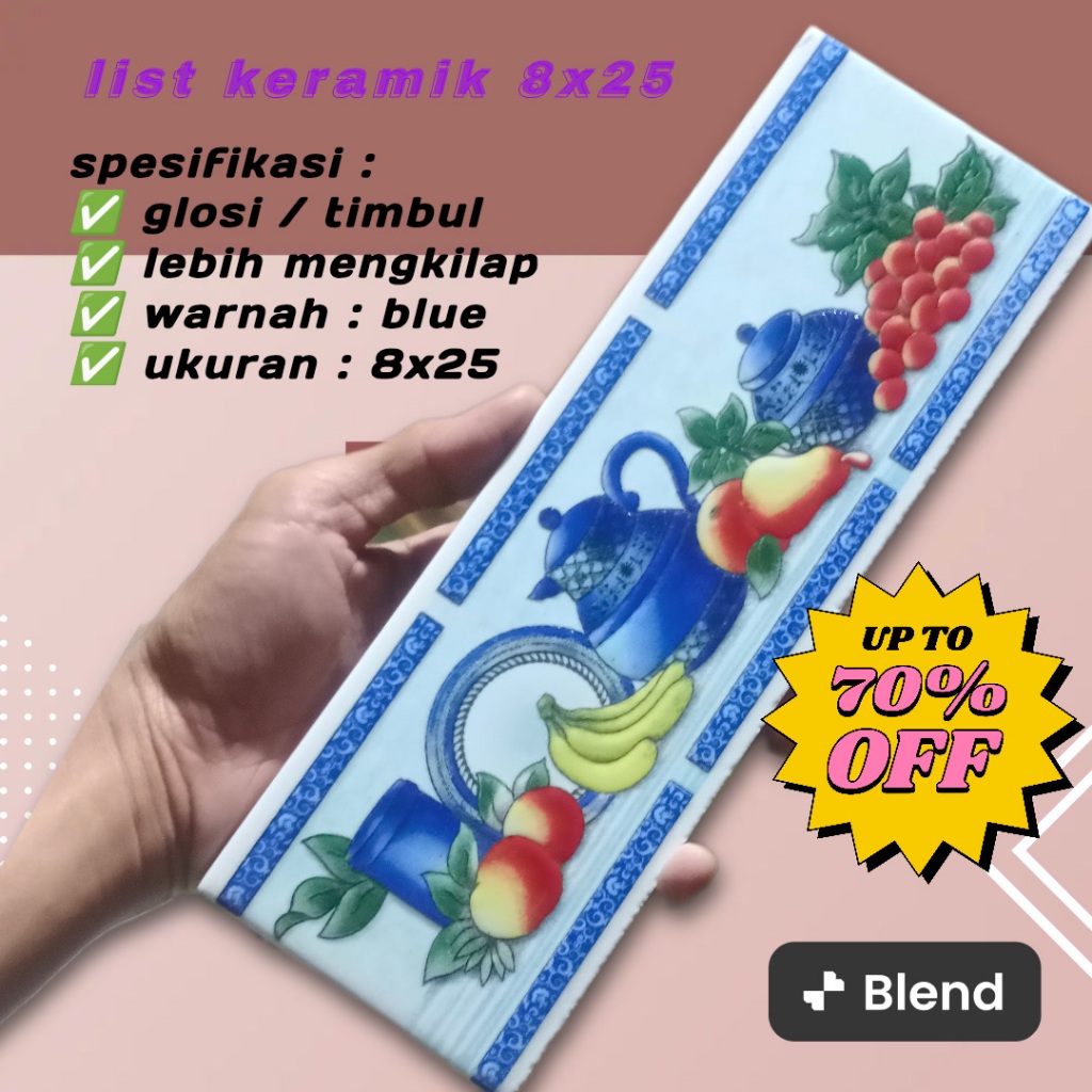 Jual list keramik dinding dapur murah ukuran 8x25 list keramik dinding ...