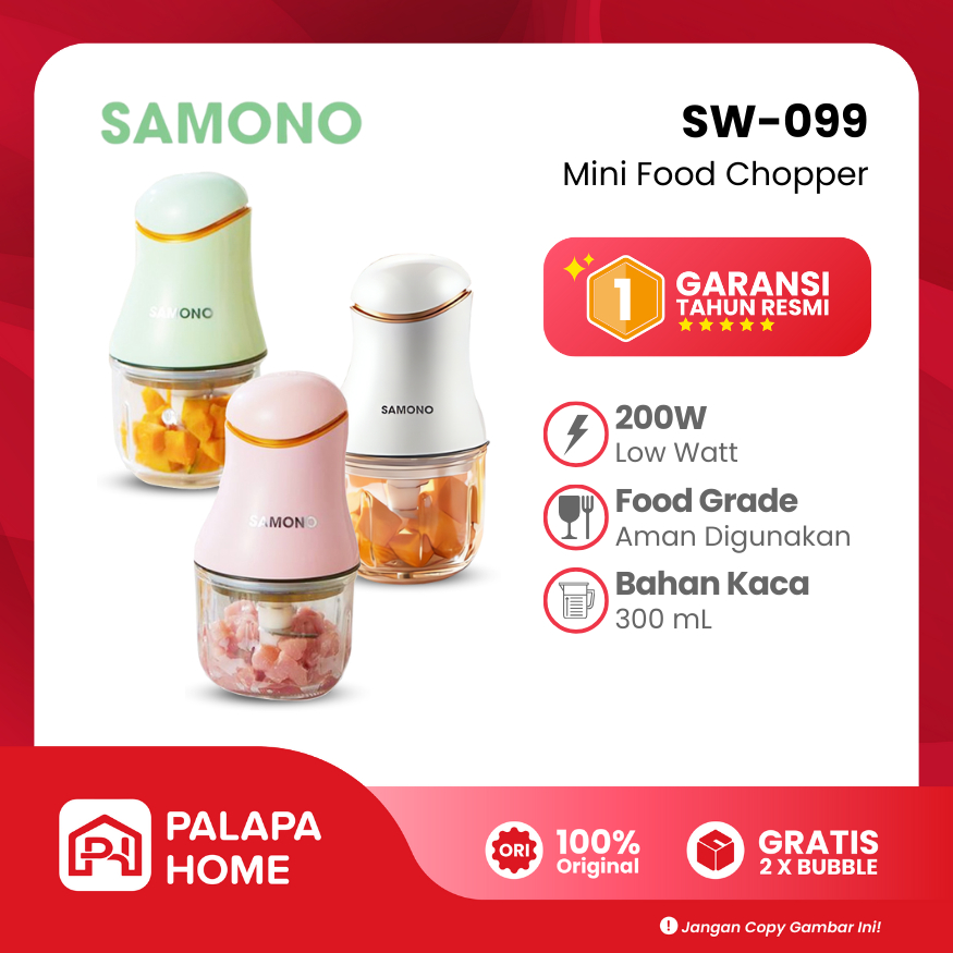 Jual Samono Chopper Kaca Mini SW099 Blender Mpasi Bayi | Food Processor Belender Penggiling ...