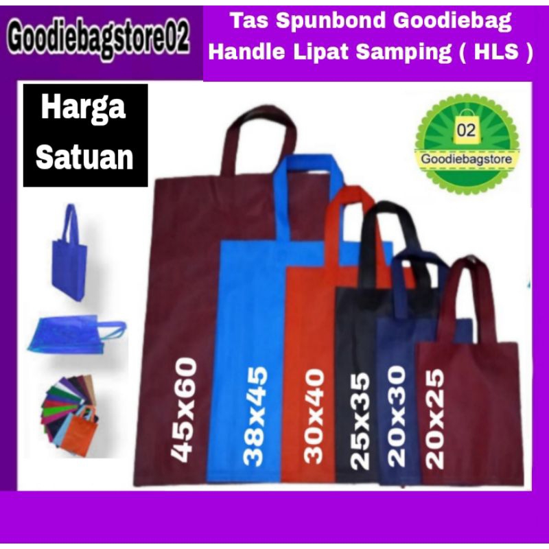 Jual Tas Kain Spunbond Goodie Bag Tali Ukuran Jumbo Besar Kecil 20x25 ...