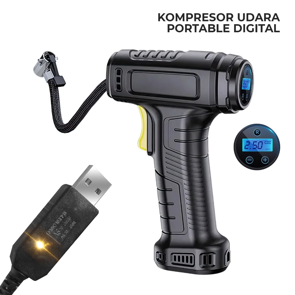Jual Allefix Pompa Ban Mobil Digital Kompresor Mini Pompa Ban Mobil ...