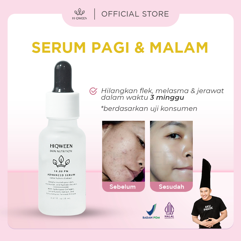 Jual Hiqween 10:00 pm Advanced Serum Mencerahkan Wajah Mengatasi ...