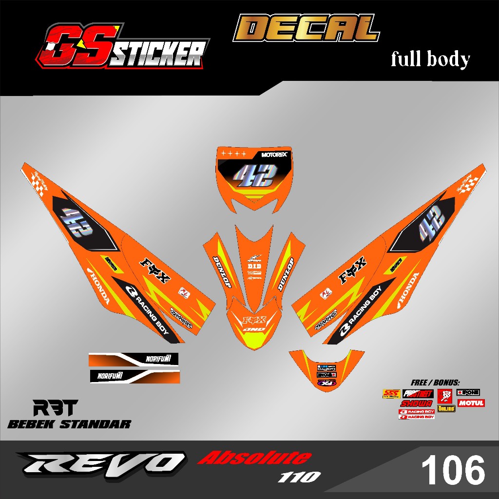 Jual DECAL STICKER FULLBODY MOTOR RBT REVO ABSOLUTE RBT BEBEK MODIF ...
