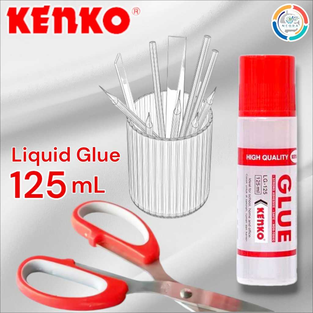 Jual Kenko Lem Kertas Cair Liquid Glue Besar LG-125 mL | @1 Pcs ...