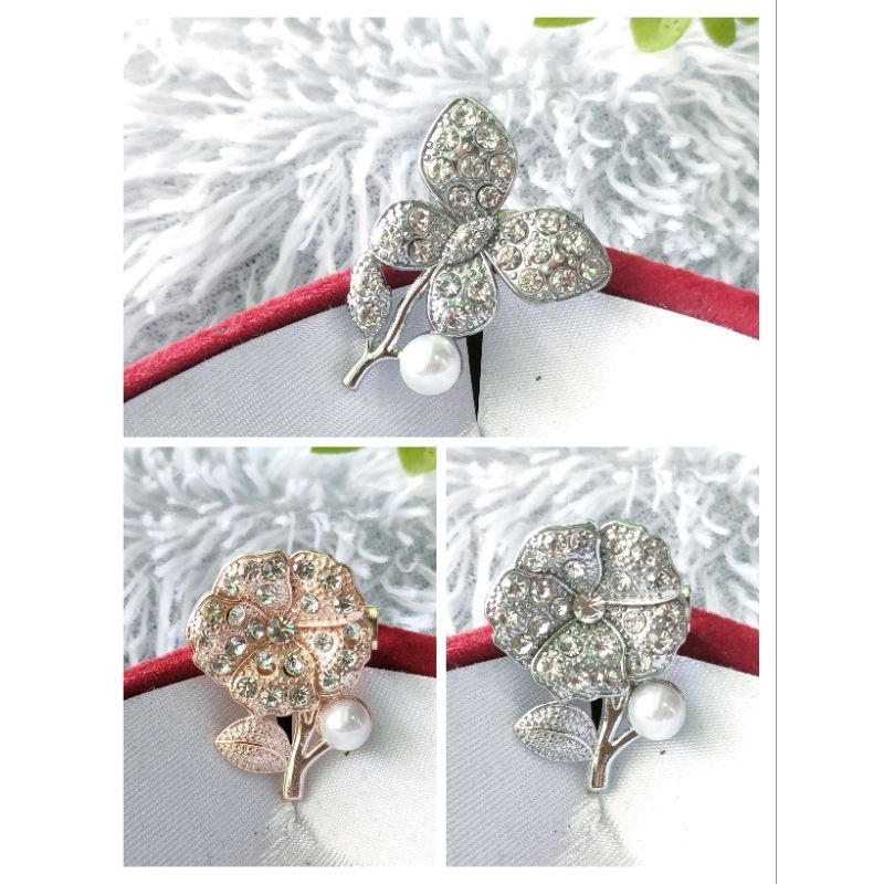 Jual Bros dagu tangkai bunga cantik | bros dada |bros hijab | bros ...