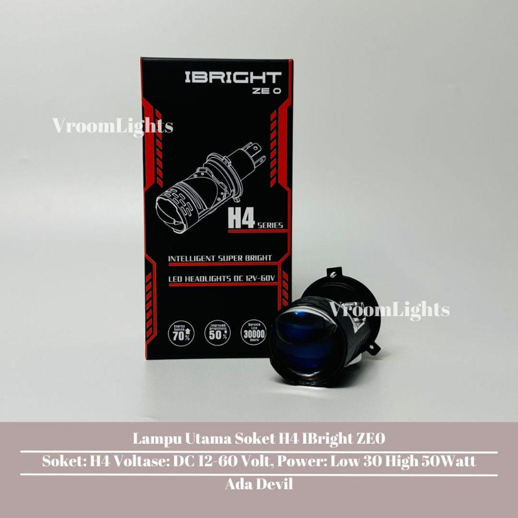 Jual IBRIGHT Tipe ZE0 Lampu Utama H4 LED High Low AC DC | Shopee Indonesia