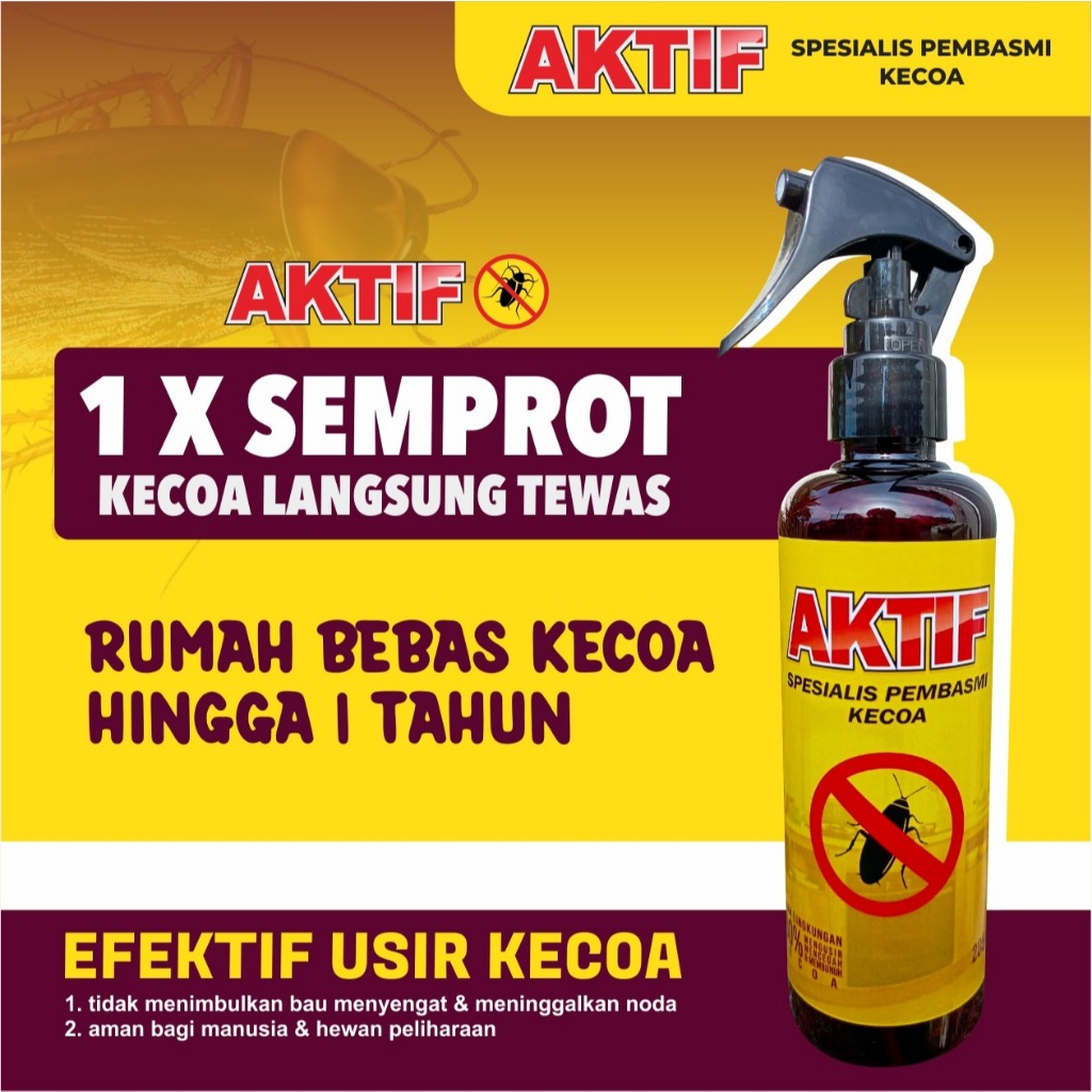 Jual Aktif Sprayer Anti Kecoa Obat Pengusir Kecoa Racun Pembasmi Kecoa ...